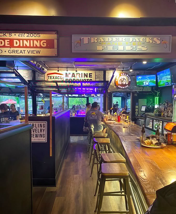 The bar's rich wooden counter has heard thousands of stories, jokes, and toasts. It's not just furniture&mdash;it's a silent historian.