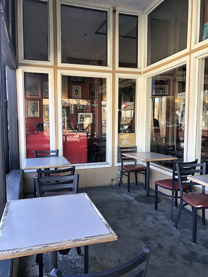 The covered patio offers a front-row seat to Deep Ellum's vibrant street life&mdash;perfect for people-watching between bites of Southern comfort classics.