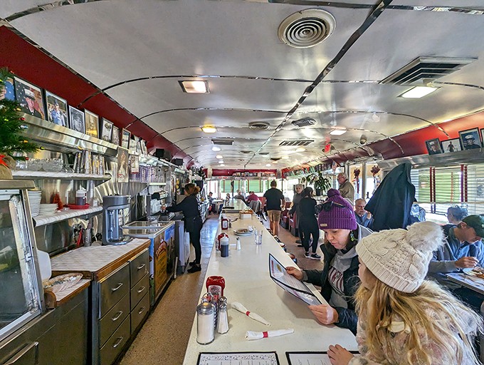 Where locals and travelers share counter space and stories. In the church of comfort food, these are the devoted congregants at morning service.