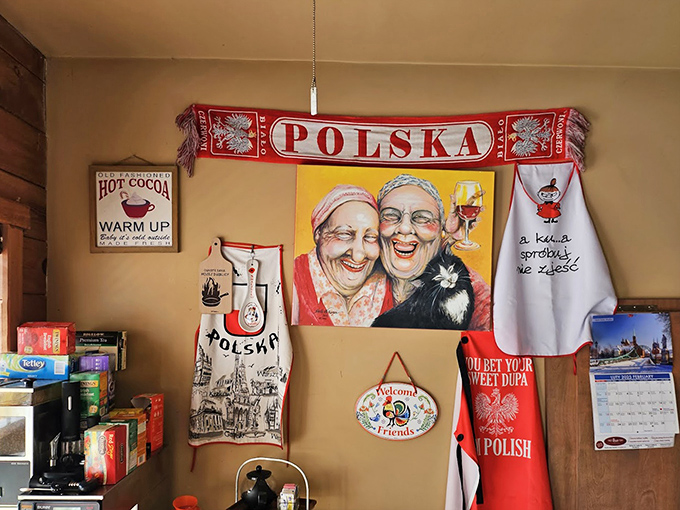 Polish pride adorns the walls with humor and heart&mdash;those laughing babcias (grandmothers) remind us that good food is always something to smile about.