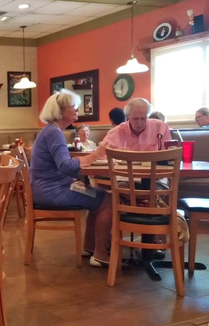 Diners enjoying the fruits of Blueberry's labor. That moment when conversation pauses because the food demands your complete attention.