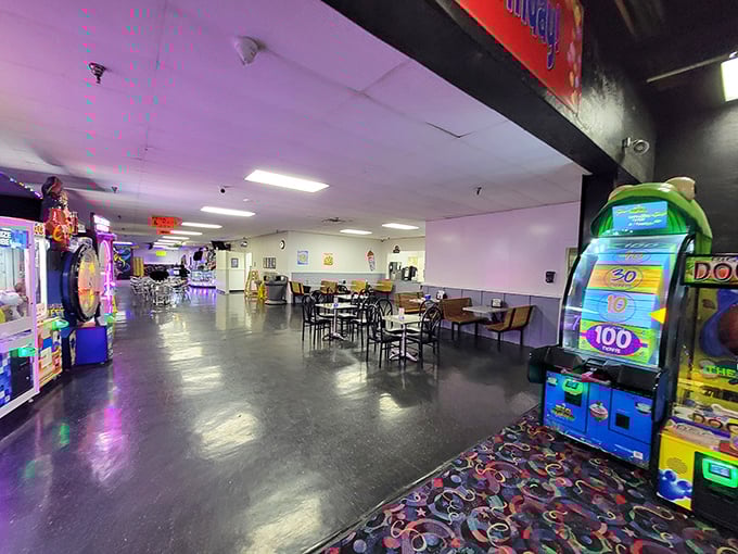 Dining areas provide crucial refueling stations between epic battles and arcade victories that demand proper celebration.