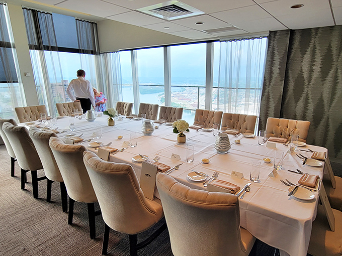 The private dining room where memories are made. Those plush chairs invite you to linger over coffee long after dessert plates are cleared.