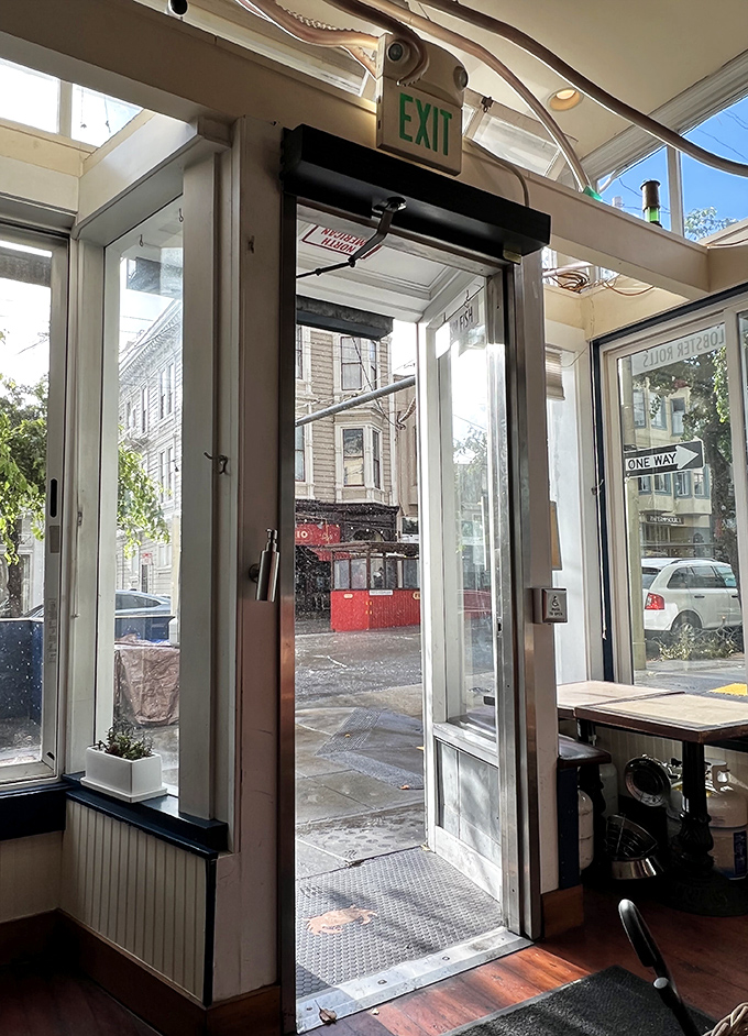 Even the exit feels nautical&mdash;a portal back to city life that makes you pause and consider ordering just one more thing before departing.