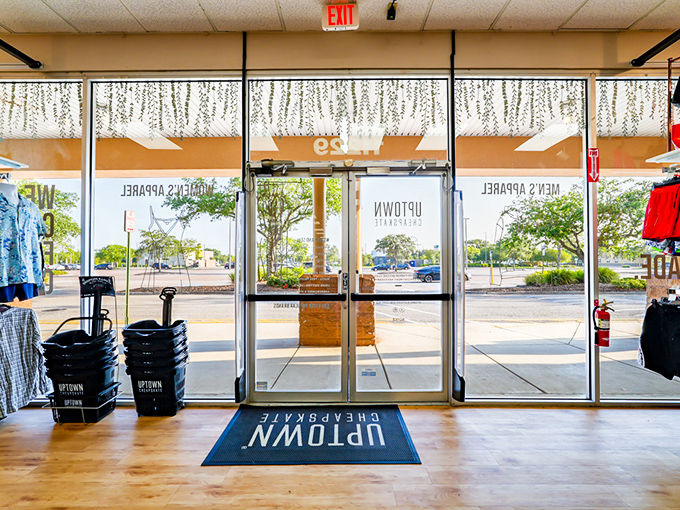 Even the entrance feels welcoming, with natural light flooding in to showcase the fashion wonderland that awaits inside.