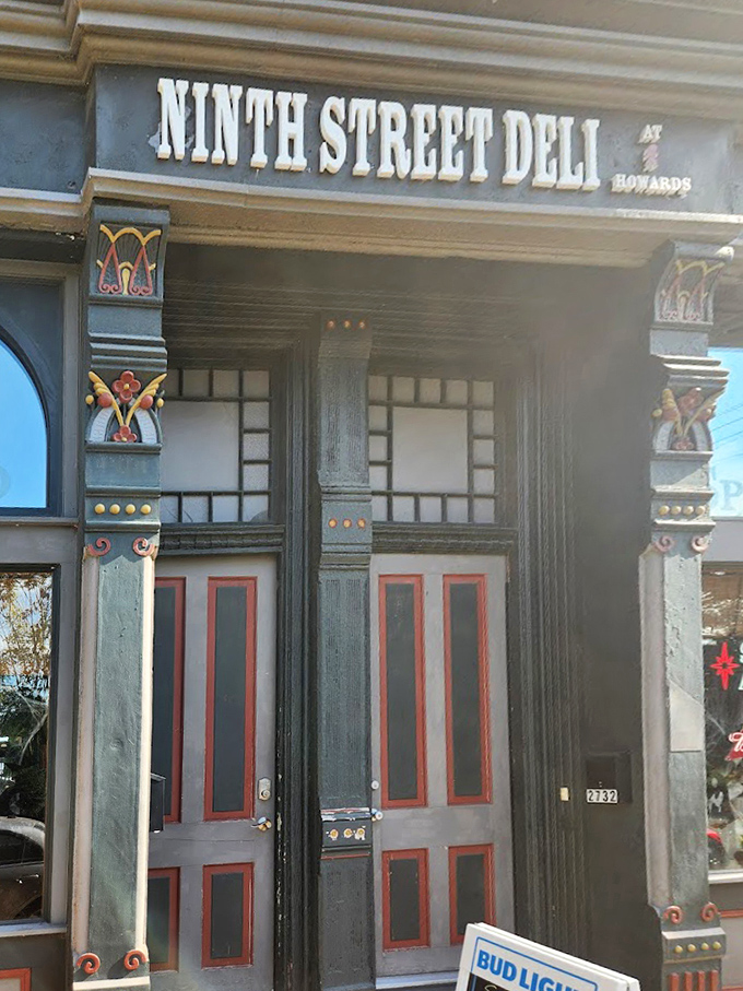 The entrance beckons with architectural details from another era. Those doors have welcomed generations of hungry St. Louisans.