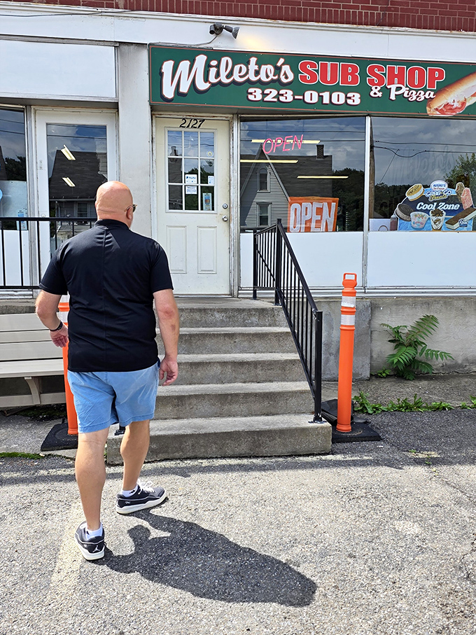 The pilgrimage begins&mdash;approaching Mileto's entrance with the anticipation of someone who knows culinary bliss awaits just beyond those doors.