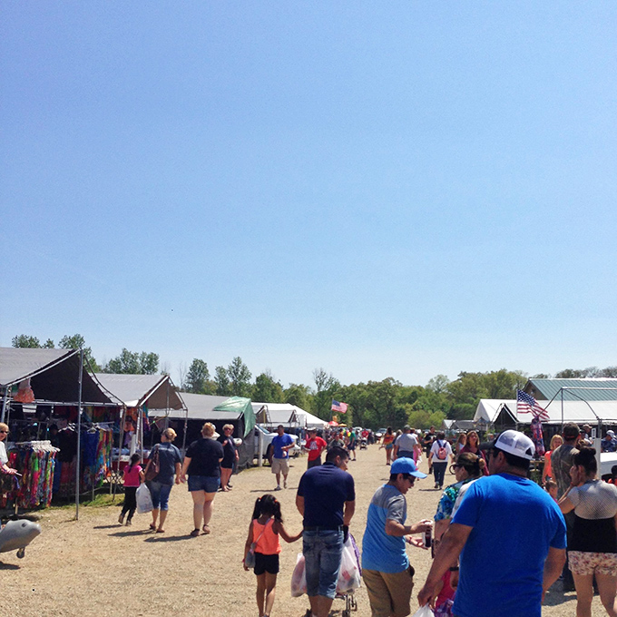 Sunday's social club in action &ndash; where strangers become friends over mutual love of weird finds.