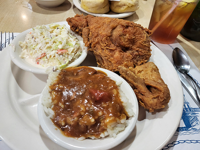 Southern comfort on a plate that says, "Sit down and stay awhile." This isn't fast food—it's food worth slowing down for.