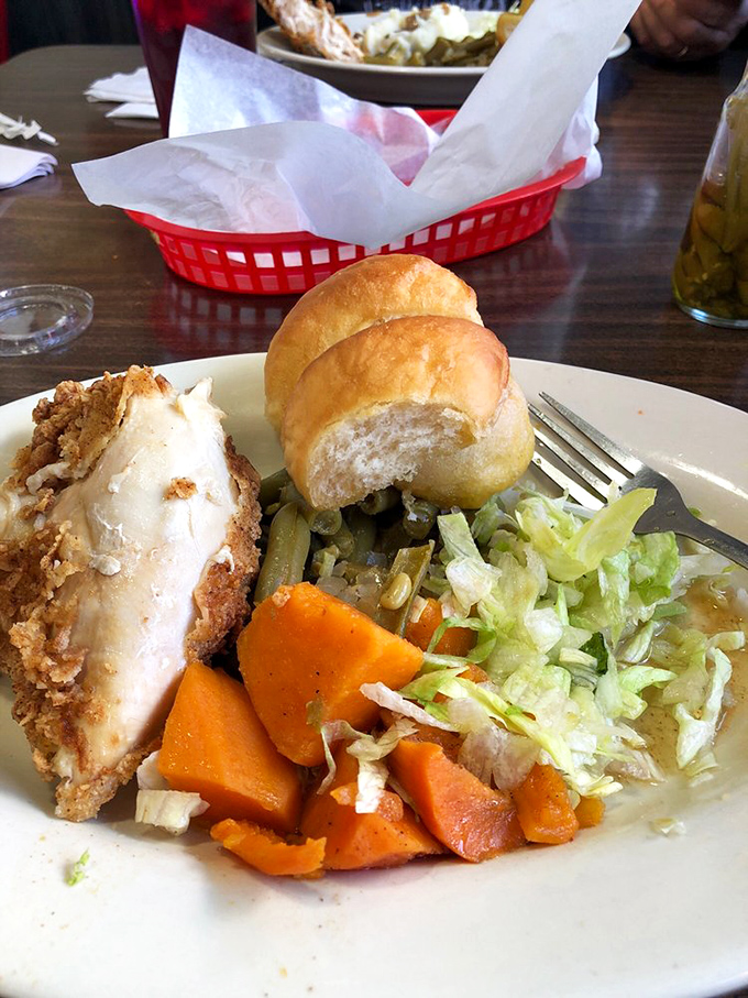 Fried chicken with sides that don't play second fiddle&mdash;each component on this plate deserves its own standing ovation.