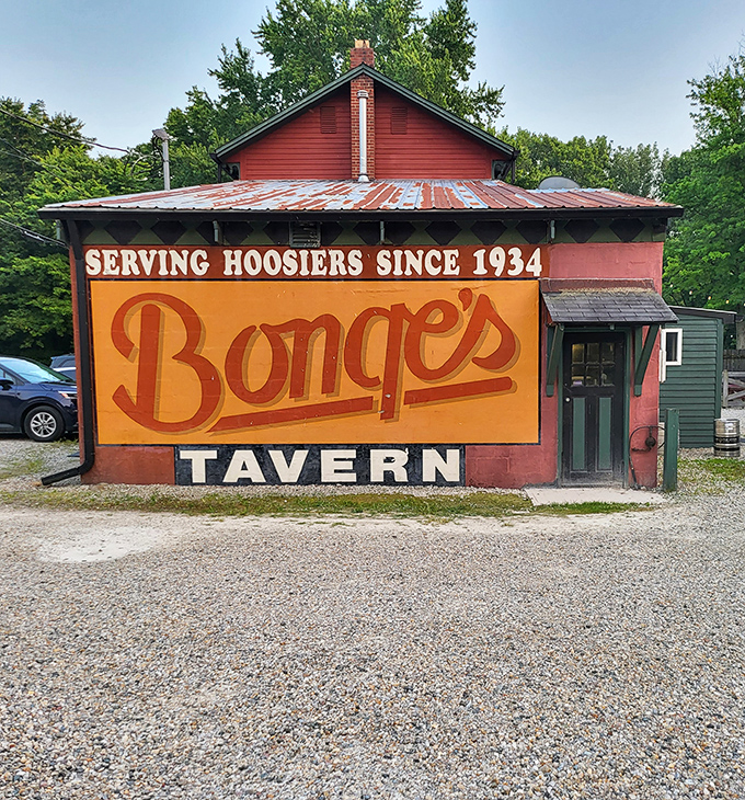 "Serving Hoosiers Since 1934" announces the side of this humble building, where culinary pilgrimages have been rewarded for generations.