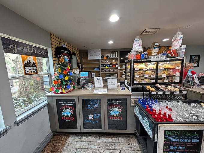 The gateway to barbecue bliss &ndash; a welcoming counter where orders are placed and barbecue dreams begin to take shape.