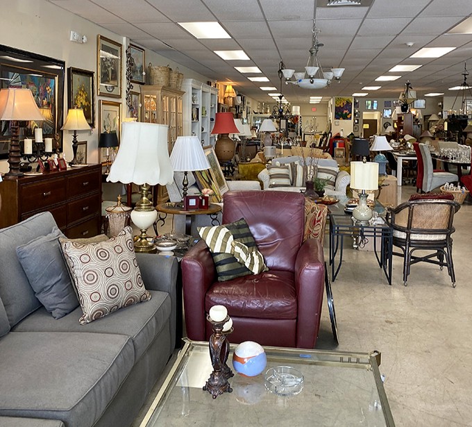 Lamp heaven, where lighting fixtures of every era gather to illuminate your home and your wallet with equal brightness. 