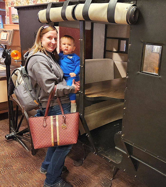 Family memories in the making&mdash;the replica buggy display offers a glimpse into Amish transportation while creating perfect photo opportunities.