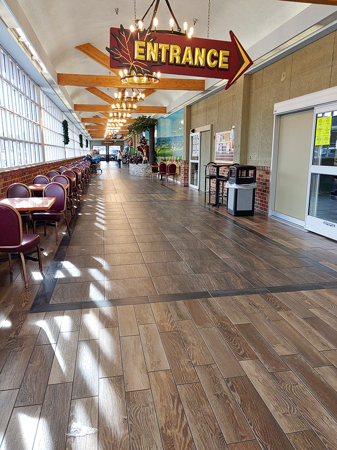 The entrance hallway: where anticipation builds with each step. Like the foyer to Willy Wonka's factory, but with fewer singing Oompa Loompas.
