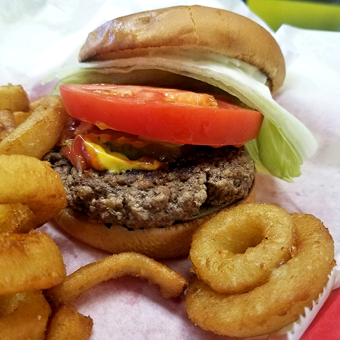This burger isn't trying to be trendy&mdash;it's the reliable friend who shows up exactly as promised, with onion rings that steal the spotlight.