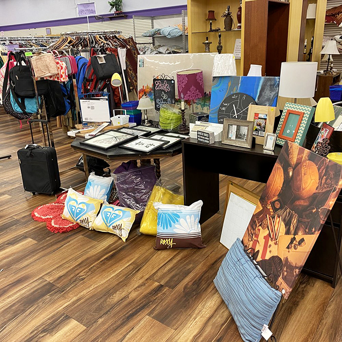 A curated chaos of creativity waiting to decorate your walls. One person's "doesn't match my new couch" is another's perfect accent piece.