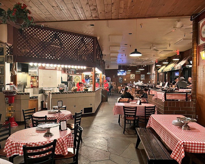Dining rooms this cozy make you want to move in permanently and declare pizza independence.