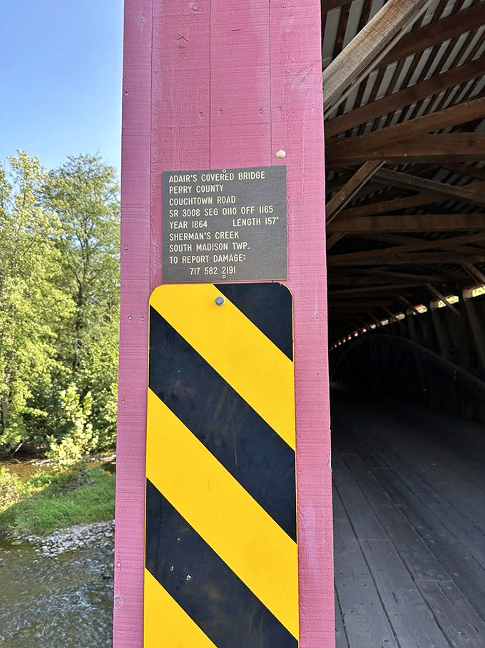 History preserved in plain sight&mdash;built in 1864, spanning 157 feet across Sherman's Creek, this bridge has stories to tell.
