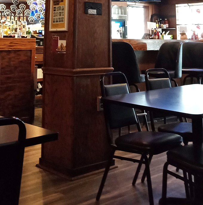 Wood paneling and sturdy tables&mdash;dining d&eacute;cor from an era when restaurants were built to last, not just to photograph.