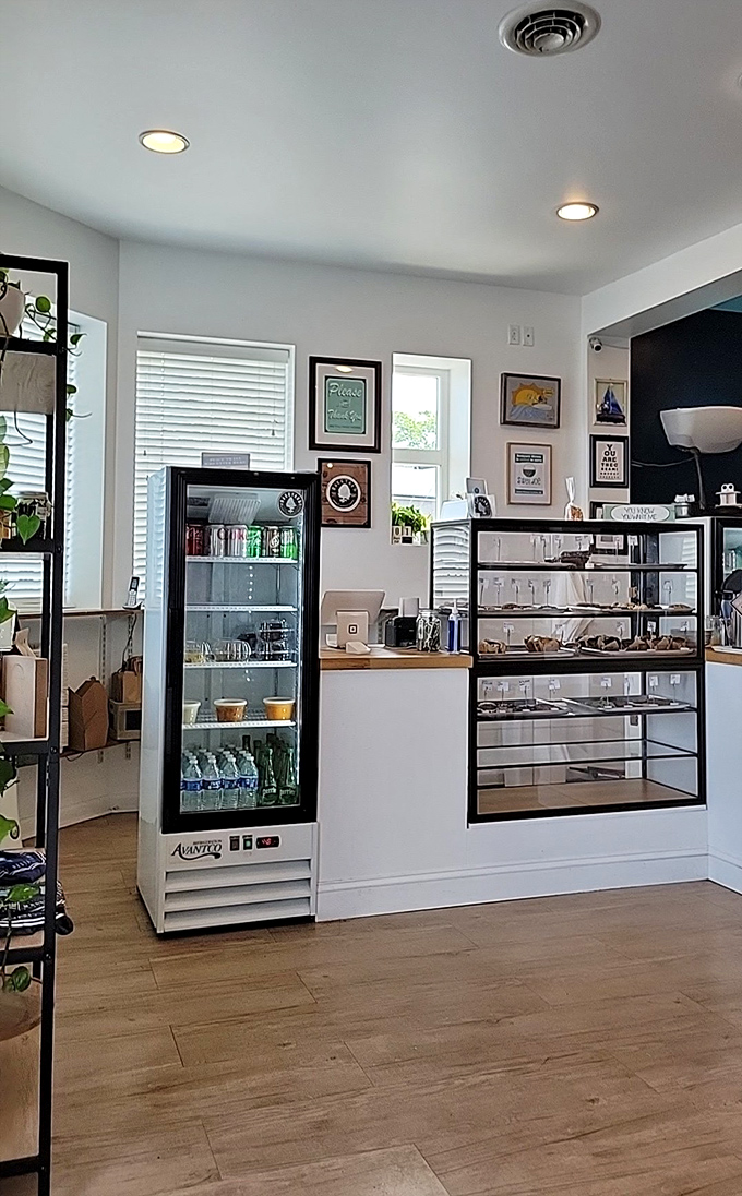 Clean lines, thoughtful retail displays, and a refrigerator stocked with drinks&mdash;even the practical corners of The Backyard feel intentionally designed.