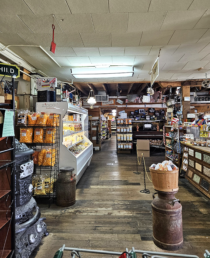Where shopping feels like time travel. Worn wooden floors have supported generations of customers hunting for treats both familiar and forgotten.