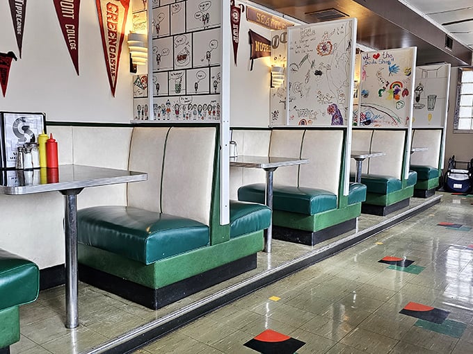 These booths have witnessed first dates, family celebrations, and solo diners finding comfort&mdash;each vinyl seat holding decades of Goshen's dining memories.