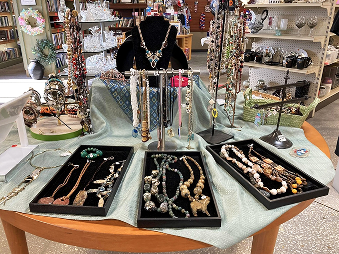 Jewelry displays that make treasure hunting literal&mdash;someone's forgotten statement piece is about to become your signature accessory.