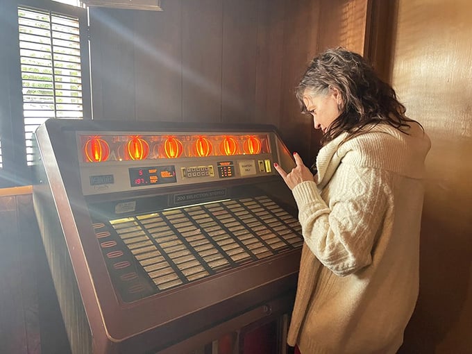 The vintage jukebox stands ready to provide the soundtrack to your meal &ndash; a musical time machine that pairs perfectly with comfort food.
