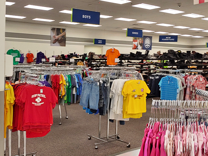 The children's clothing department: where parents can outfit growing kids without the financial guilt trip of full-price retail.