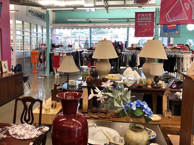 Lamp island: where lighting fixtures gather to shine again, illuminating corners of homes and budgets with equal brightness.