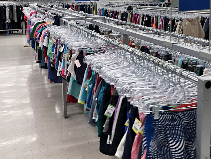 The pants parade stretches to the horizon. Somewhere in this sea of denim and khaki lies the perfect fit at a fraction of retail.