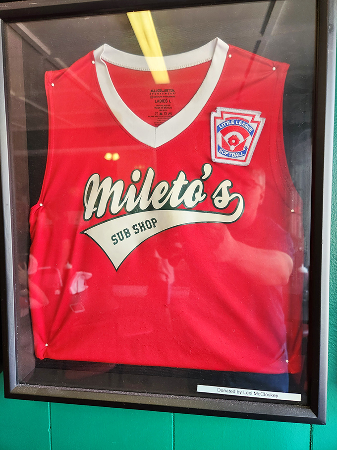 Local pride on display. That Little League jersey reminds us that in Williamsport, community connections run as deep as the flavor in their sandwiches.