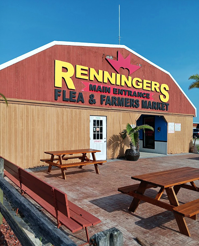 The iconic red barn entrance&mdash;Florida's retail version of the pearly gates for shoppers seeking salvation from big-box store prices.