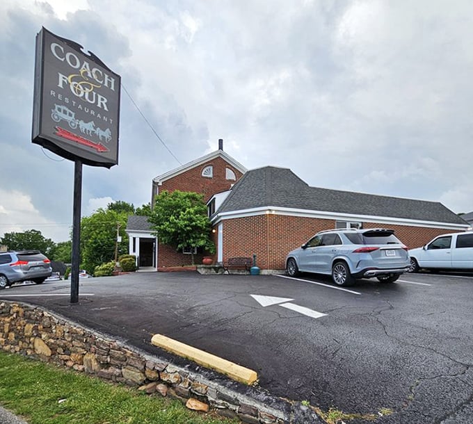 The exterior view reveals what locals already know&mdash;this unassuming brick building houses one of Roanoke's most beloved culinary institutions.