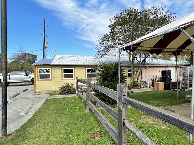 The outdoor area offers a moment of respite after conquering mountains of comfort food - Texas sunshine included at no extra charge.