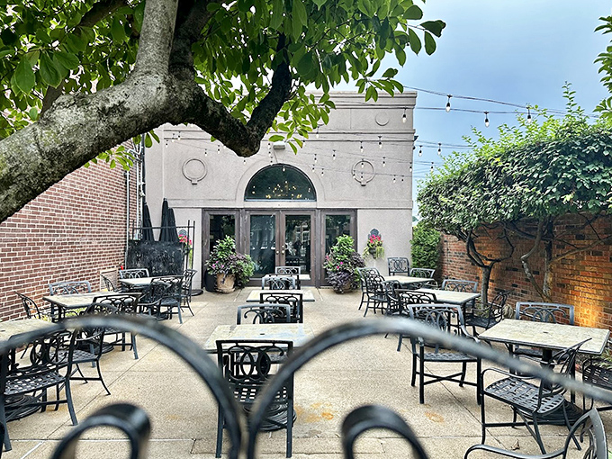 The outdoor patio offers al fresco dining with the charm of an Italian courtyard, minus the transatlantic flight.