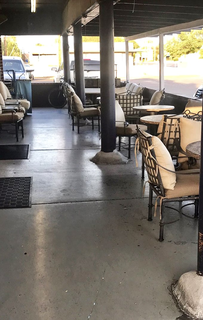 The patio offers a moment of post-BBQ contemplation. Where food comas happen with a side of fresh air.