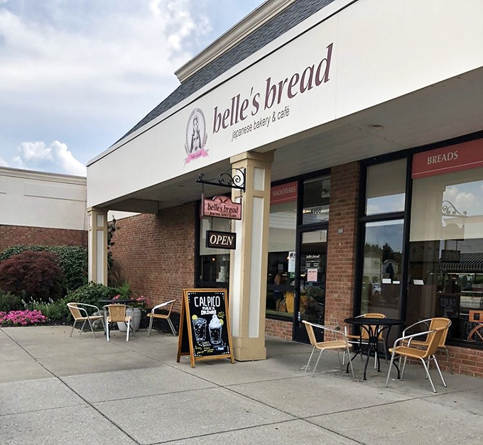 Outdoor seating for those rare moments when you can tear yourself away from the display case long enough to enjoy fresh air.
