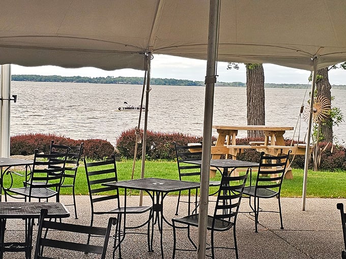 Lakeside dining where the view competes with the food. Spoiler alert: it's a delicious tie every time.