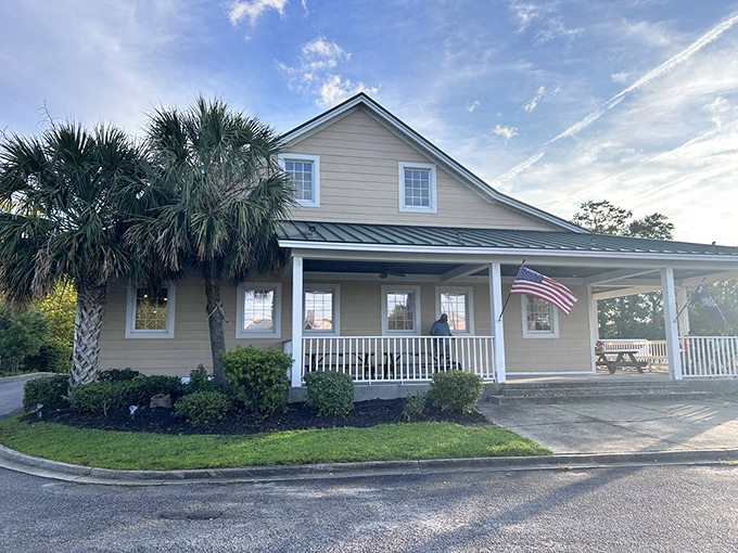 The charming exterior with its welcoming porch says "come on in" better than any neon sign ever could.