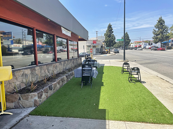 Outdoor seating for those who can't wait to dig in or who need fresh air to recover from the flavor explosion they just experienced.