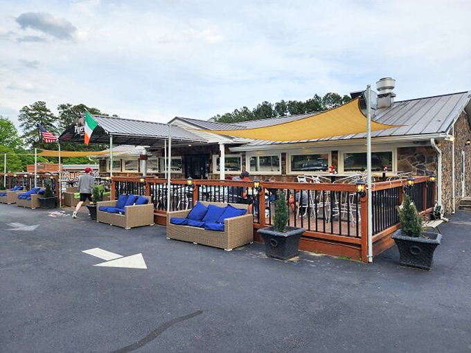 The outdoor patio at The Piper's offers that perfect middle ground between civilization and fresh air, where comfortable seating invites you to linger just a little longer.