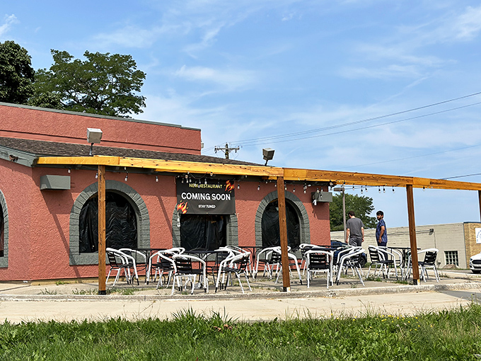 The outdoor patio promises al fresco dining where summer breezes complement the aromatic spices of your meal. Pure dining bliss!