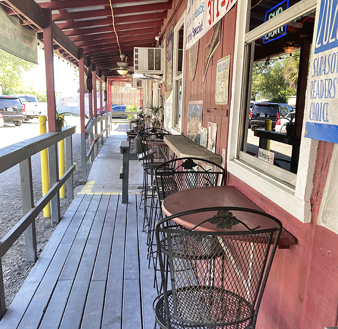 The covered outdoor seating extends the dining experience, letting you enjoy Florida's perfect weather with your perfect meal.