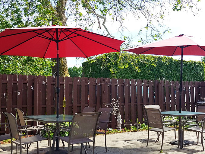 The outdoor patio offers al fresco dining under cheerful red umbrellas&mdash;summer in Cleveland never tasted so Italian.