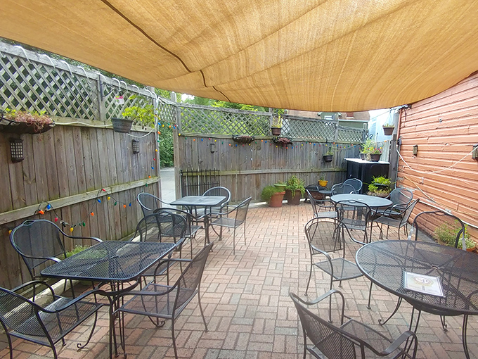 The outdoor patio offers a breath of fresh air without sacrificing comfort &ndash; the perfect setting for summer evenings when indoors feels like giving up.