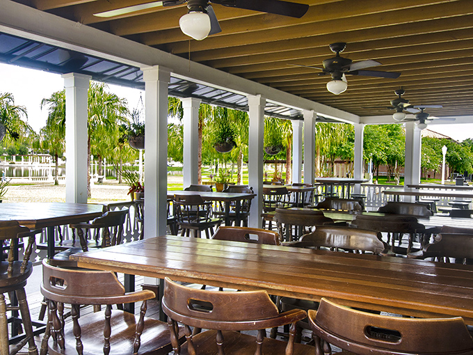 The outdoor patio offers a breezy Florida dining experience. Because sometimes you want your steak with a side of sunshine.