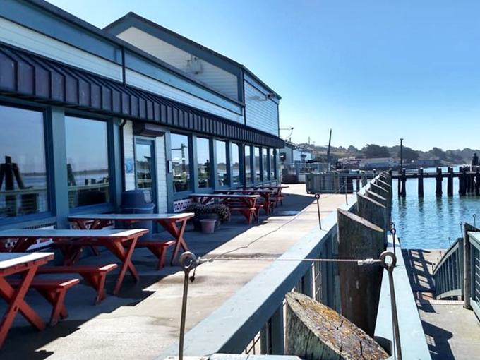 Outdoor seating that puts you close enough to the water to practically taste the salt air&mdash;nature's perfect appetizer.
