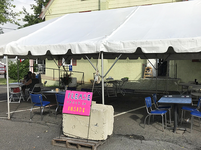 When weather permits, outdoor dining transforms simple meals into memorable experiences under nature's own ceiling.